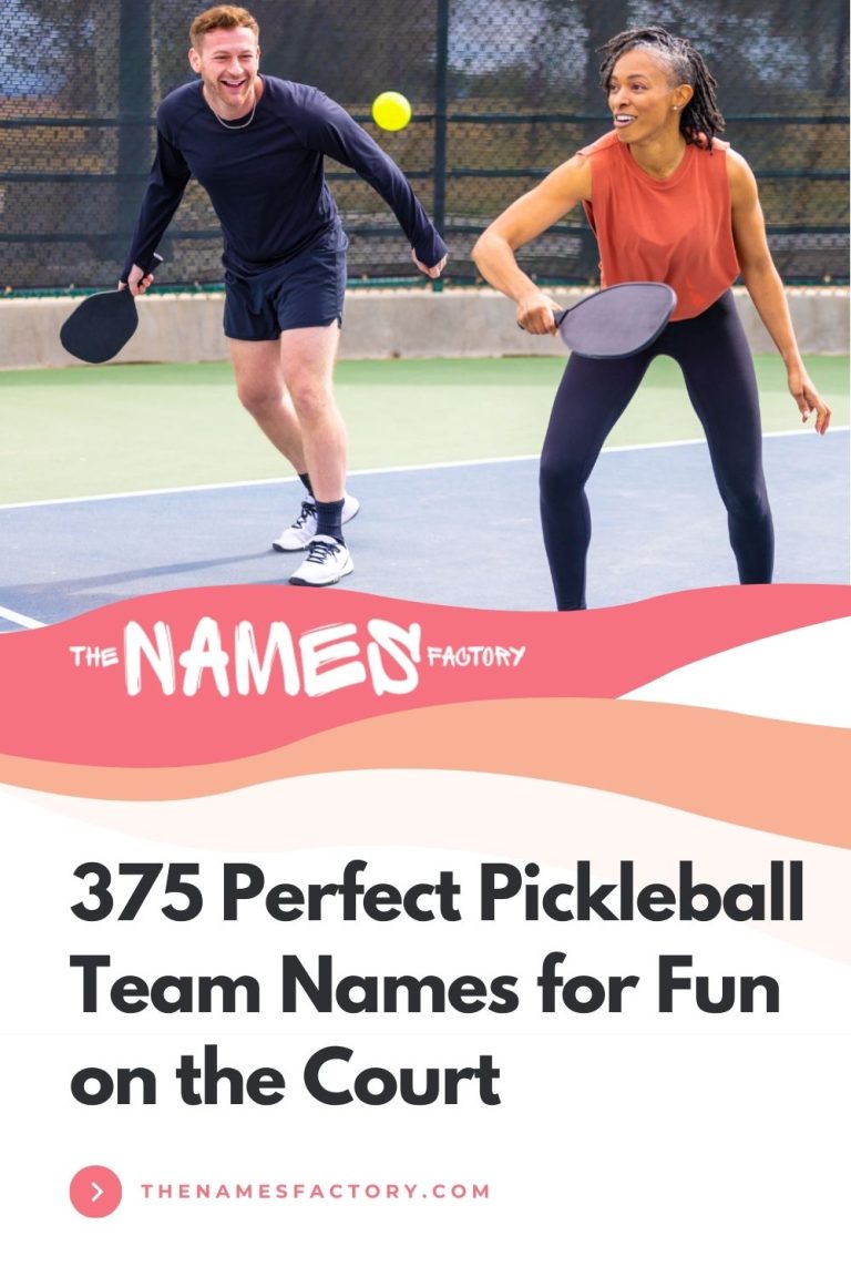 375+ Pickleball Team Names for Fun on the Court
