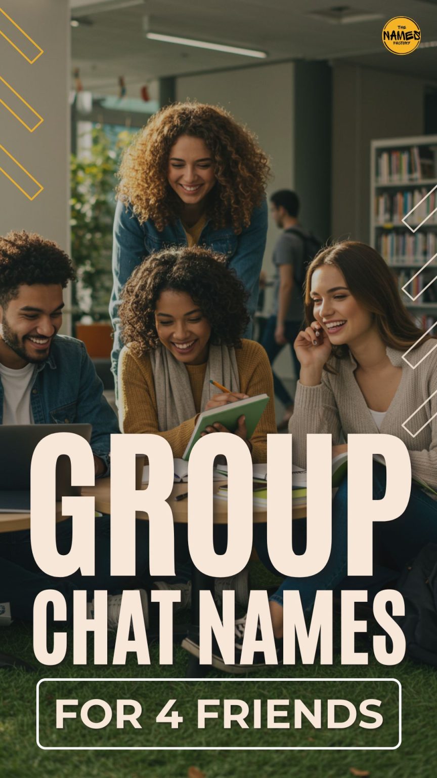 330+ Funny Group Chat Names For 4 for Quad Squad Laughs