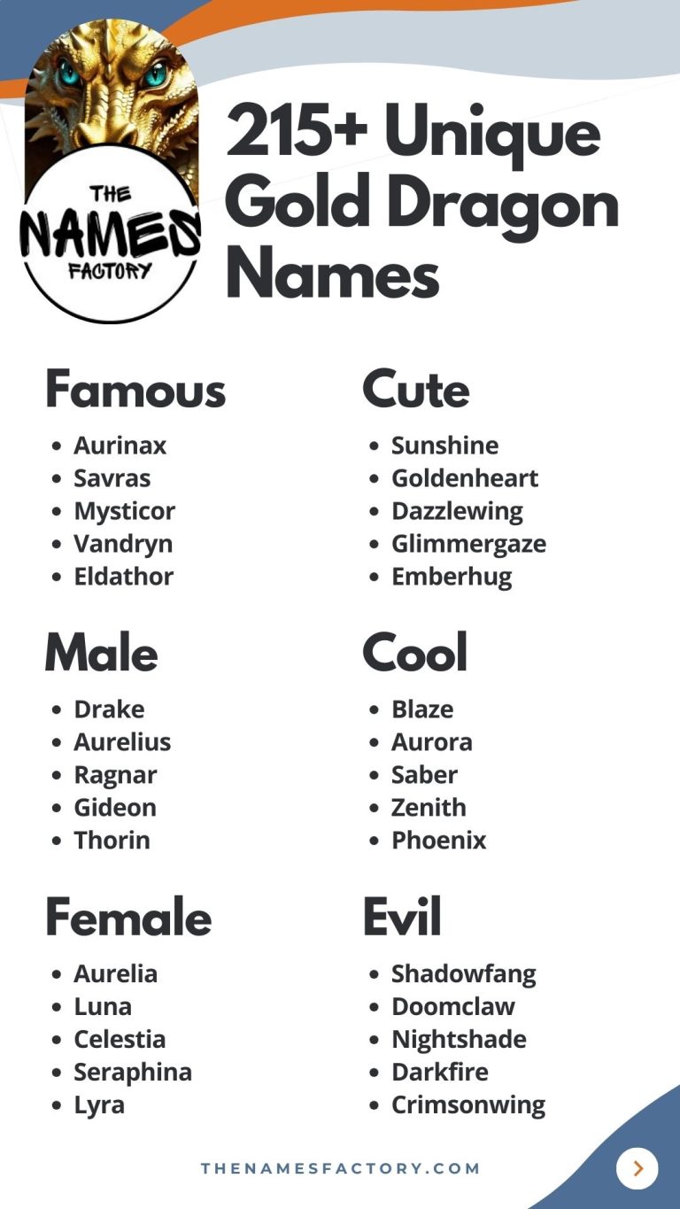 215+ Epic Gold Dragon Names Ideas for Mythical Adventures