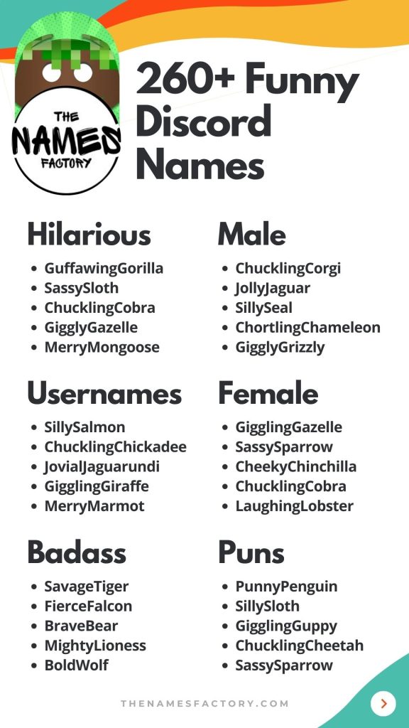 260 Funny Discord Names For Chatroom Chuckles