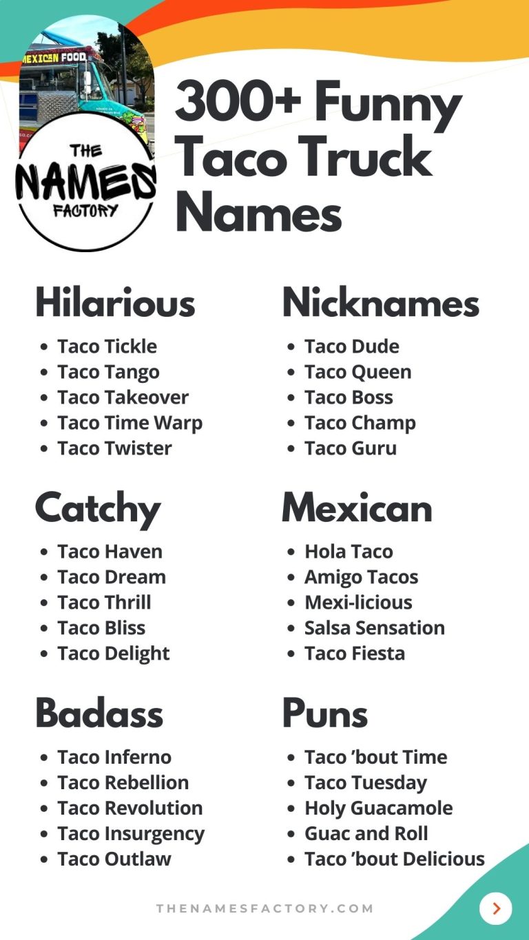 300+ Funny Taco Truck Names for Mexican Food Mirth