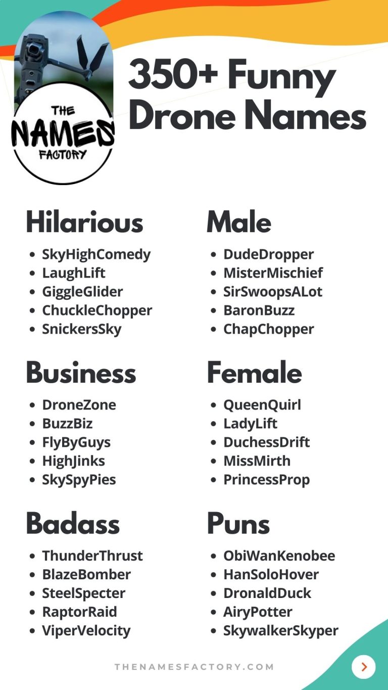 350+ Funny Drone Names for Flying Fun